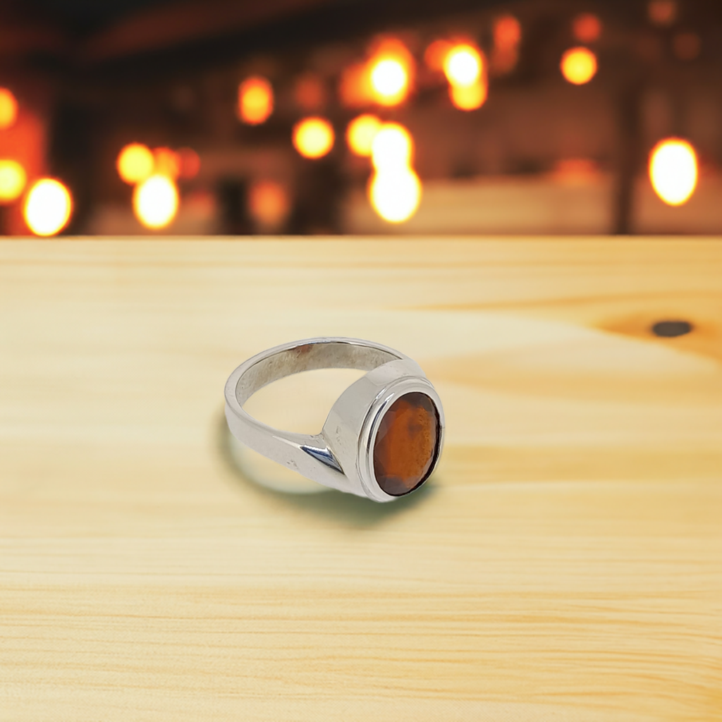 Buy Certified Gomed Rings Online | Hessonite Ring | MyRatna