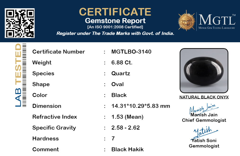 Buy Black Onyx (Hakik) - 6.88 Carat Limited Quality BO-3140 Online ...